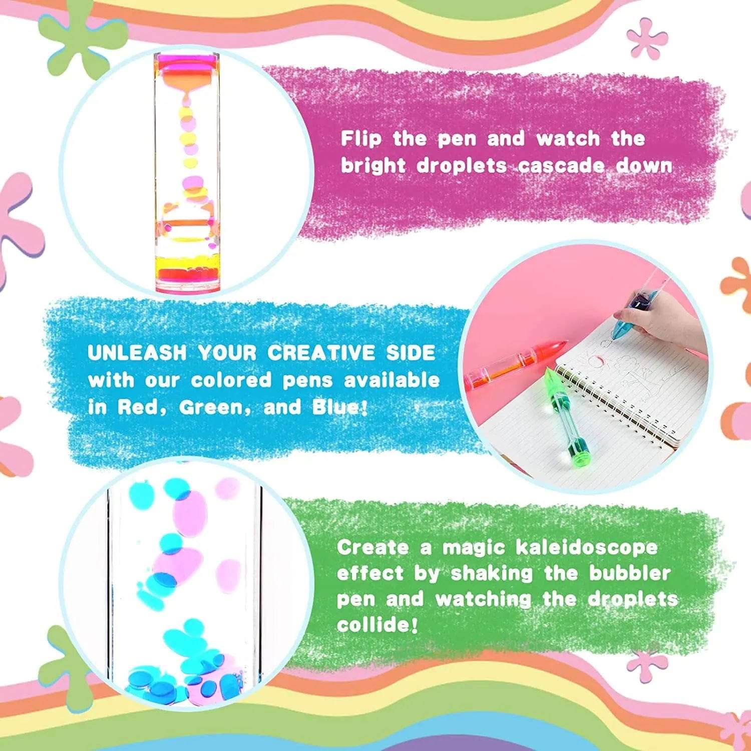 Liquid Motion Bubbler Timer Pens & Hourglass | CART IN MART - Cart In Mart