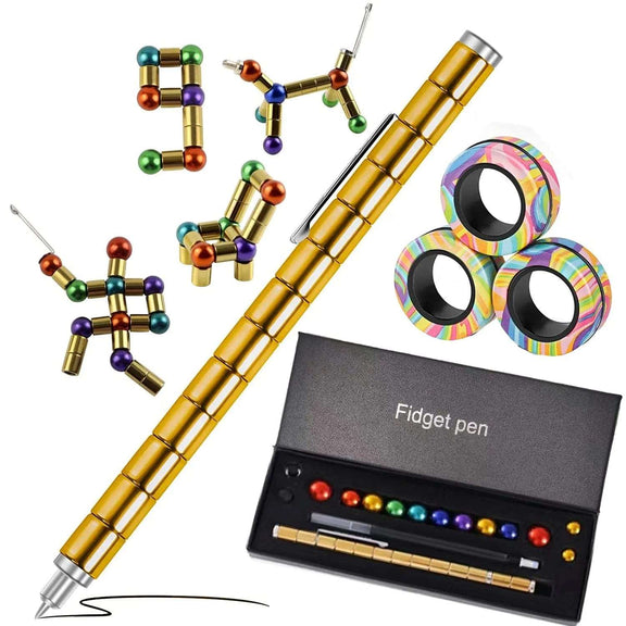 Enhance Creativity with Magnetic Pen Set & Magnet Rings - Cart In Mart