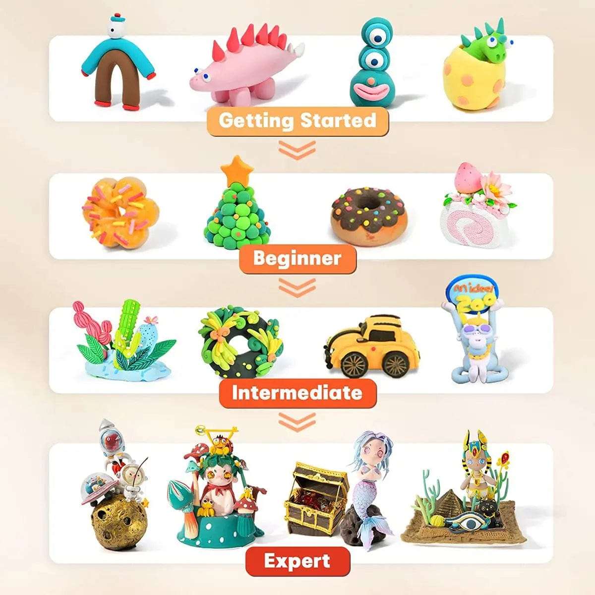 24 Colors Air Dry Modelling Clay Kit For Kids - Ultra - Cart In Mart