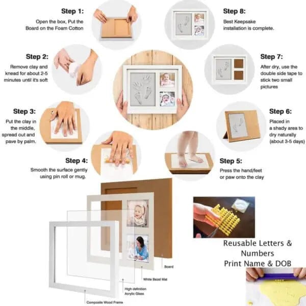 Perfect Baby Handprint and Footprint Kit With Mom Jewelry - Cart In Mart