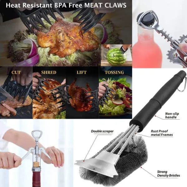 Heavy Duty Braai Grilling Tool Set & BBQ Utensils | 40 Piece - Cart In Mart