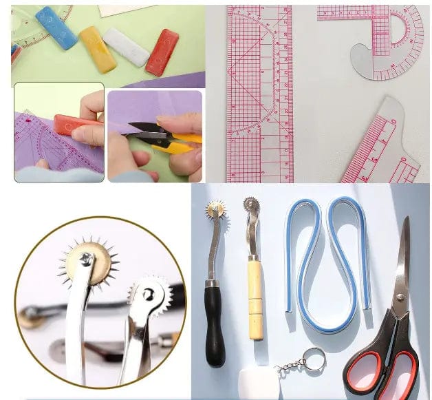 French Curve T-Gauge Ruler Set | Perfect for Sewing & Draft - Cart In Mart