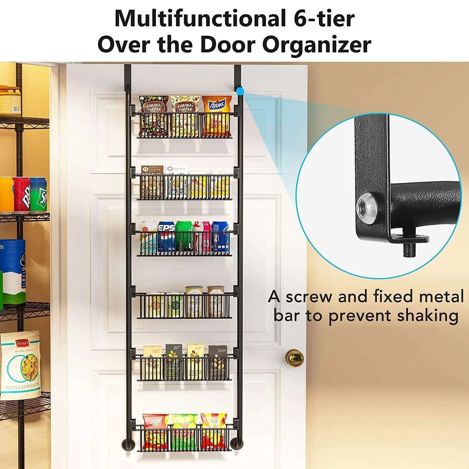 Best 6 Tier Over The Door Hanging Spice Rack Organizer - Cart In Mart