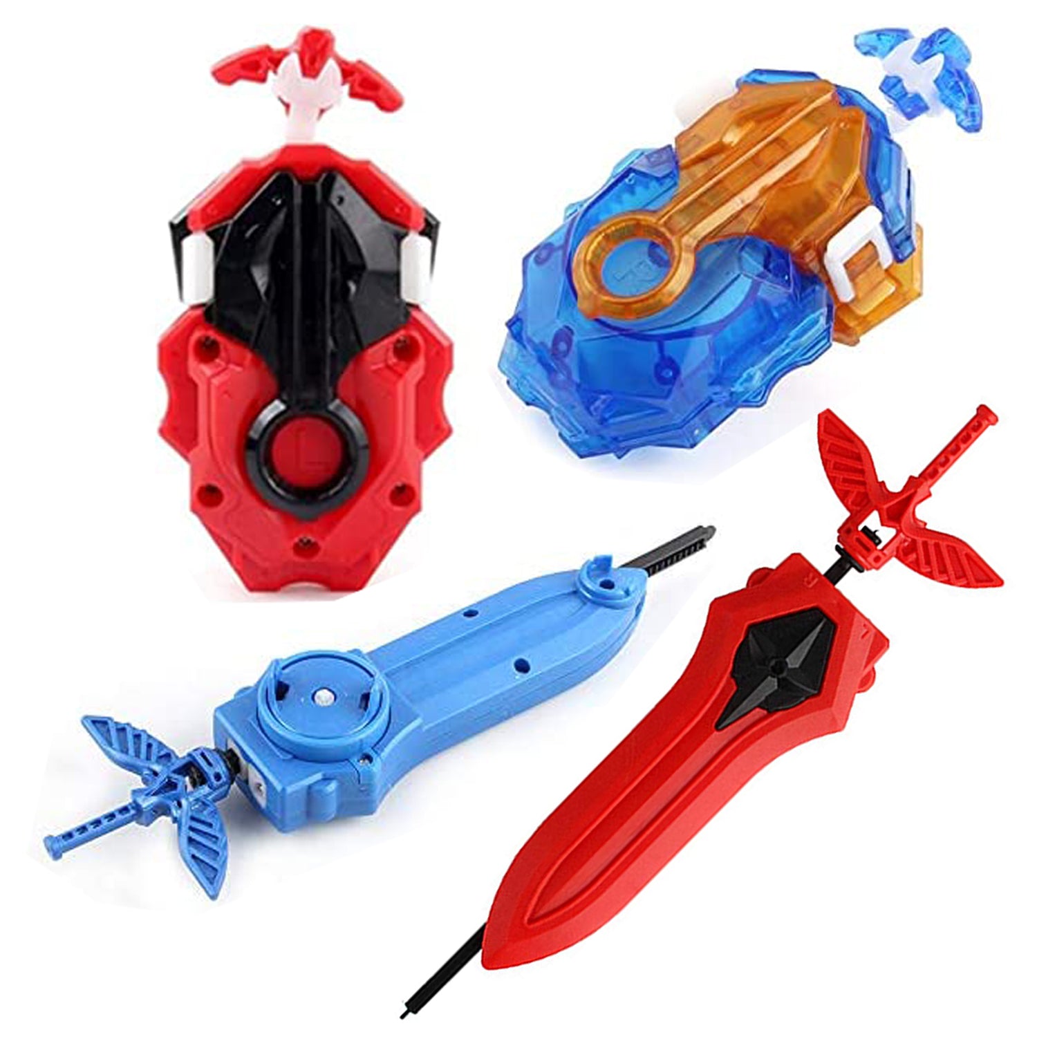 4 Pack Launchers For Beyblade Burst Spinning Gyros Toys - Cart In Mart